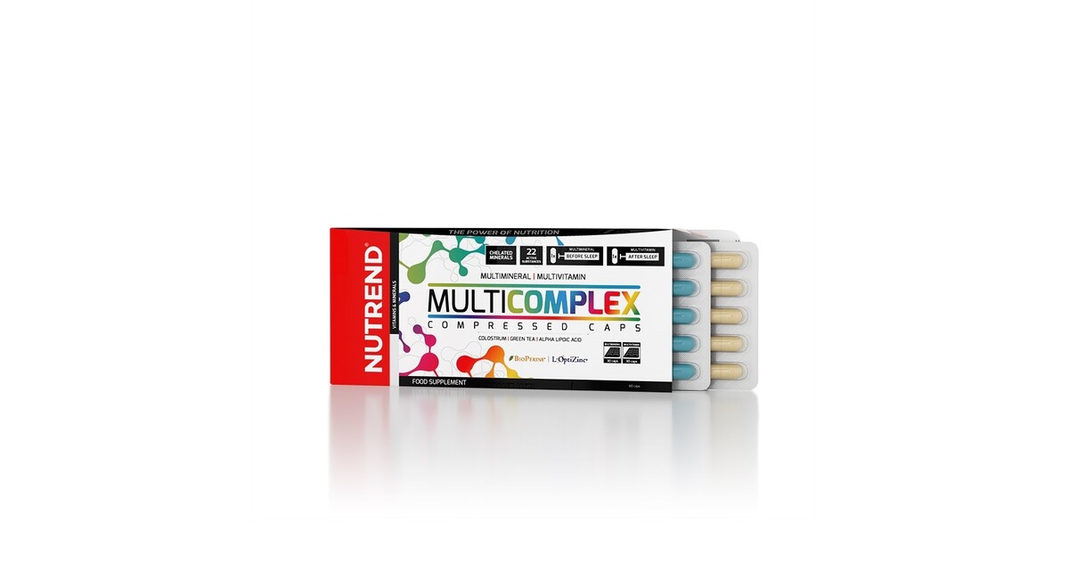 Vitamíny a minerály Nutrend Multicomplex Compressed Caps, 60 kapslí - inSPORTline