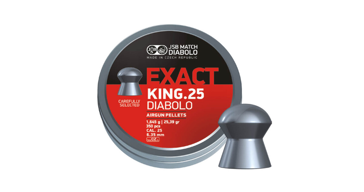 Diabolo JSB Exact King 6,35 mm 350ks - inSPORTline