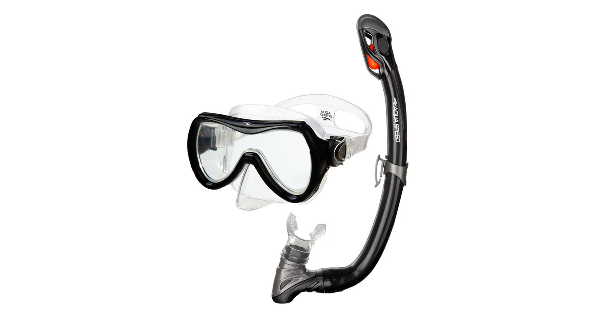 Sada na šnorchlování Aqua Speed Alize+Samos - Black/Silver - inSPORTline