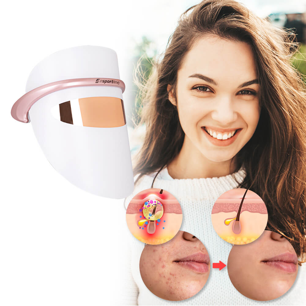 Maska LED na twarz inSPORTline Esgrima terapia światłem - inSPORTline